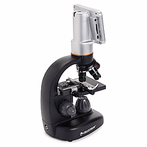 Celestron – TetraView LCD Digital Microscope – Biological Microscope with a Built-In 5MP Digital Camera – Adjustable Mechanical Stage –Carrying Case and 2GB Micro SD Card