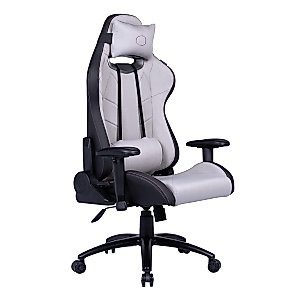 Cooler Master Caliber R1S Gaming Chair for Computer Game, Office and Racing Style Gamer, Comfy Ergonomic Reclining High Back Desk Chairs with Arms & Seat Adjustment Lumbar Support - Rose Gray