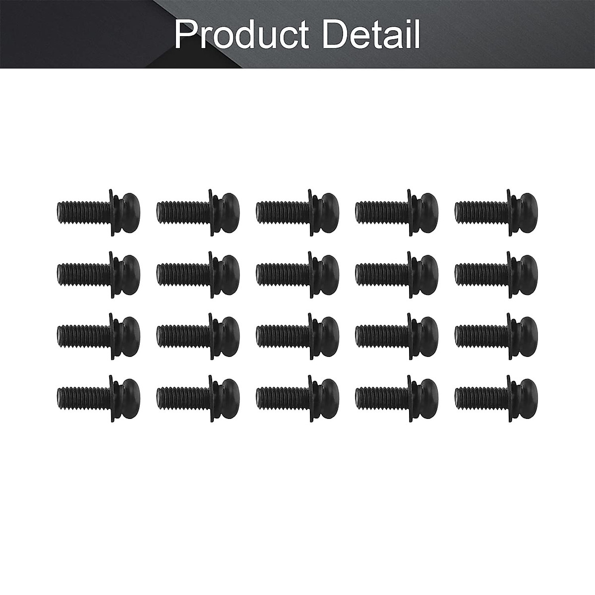 MroMax M5 x 14mm Carbon Steel Phillips Pan Head Machine Screws Bolts Combine with Spring Washer and Plain Washers 20Pcs