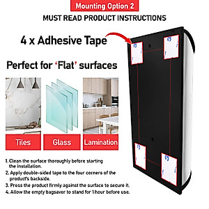 CKE Grocery Bag Holder for Plastic Bags, Plastic Bag Holder Dispenser Wall Mount, Trash Bag Holder, Plastic Bag Organizer for Pantry, Garbage Bag Holder - Silver (Shiny)