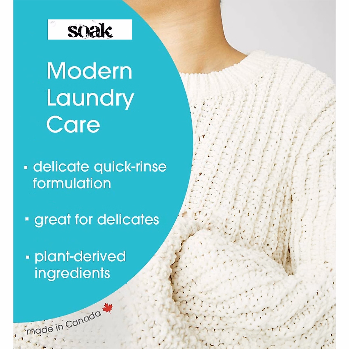 Soak Laundry Soap – No Rinse, Plant Derived Hand Wash Detergent - 90 ml / 3 fl. oz, (Lacey)