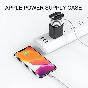 BINGONE 2 in 1 Silicone Charger Protector, 2023 New 20w/18w Data Cable Winder Anti-Break Protection Cable Storage,Suitable for 11/12 Charger Silicone Protective Case (Pink)