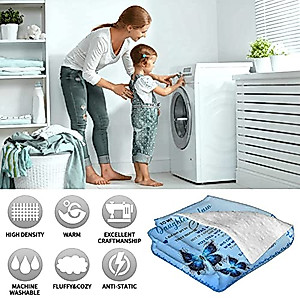 to My Daughter in Law Throw Blanket, Super Soft Fluffy Flannel Fleece Blanket Gifts for Daughter in Law Fit for Sofa Chair Bed Office Couch Travelling Camping Picnic Gift All Season 80"x60" for Adult