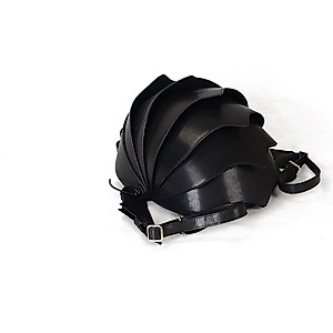 AUMI 4 Small Crossbody Beetle Bag| Black Leather Backpack| crossbody bags for women| 11" W X 12.5" H | Best Unisex Gift Item| gym cross body bag| backpack for men | back packs for women