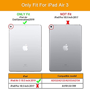 Soke Case - for iPad Air 3 10.5 Inch 2019 3rd Generation,[Luxury Series] Extra Protective But Slim Cover with Pencil Holder and Strong Magnetic, 5 Convenient Stand Angles, Auto Sleep/Wake - Black