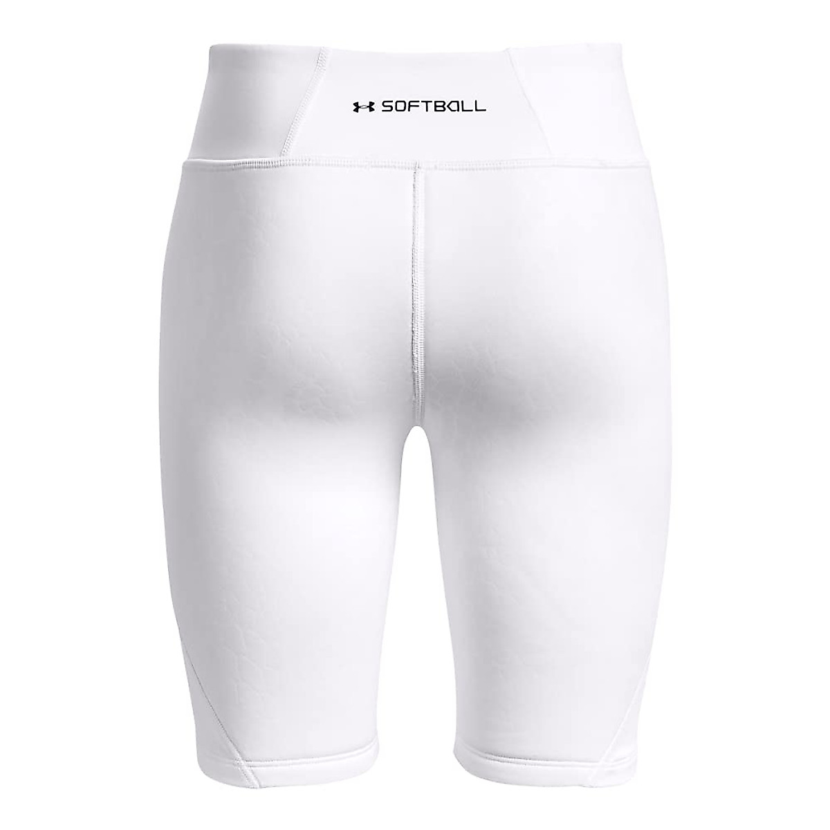 Under Armour Girls' Utility Slider 21 Shorts, White (100)/Black, Youth X-Large