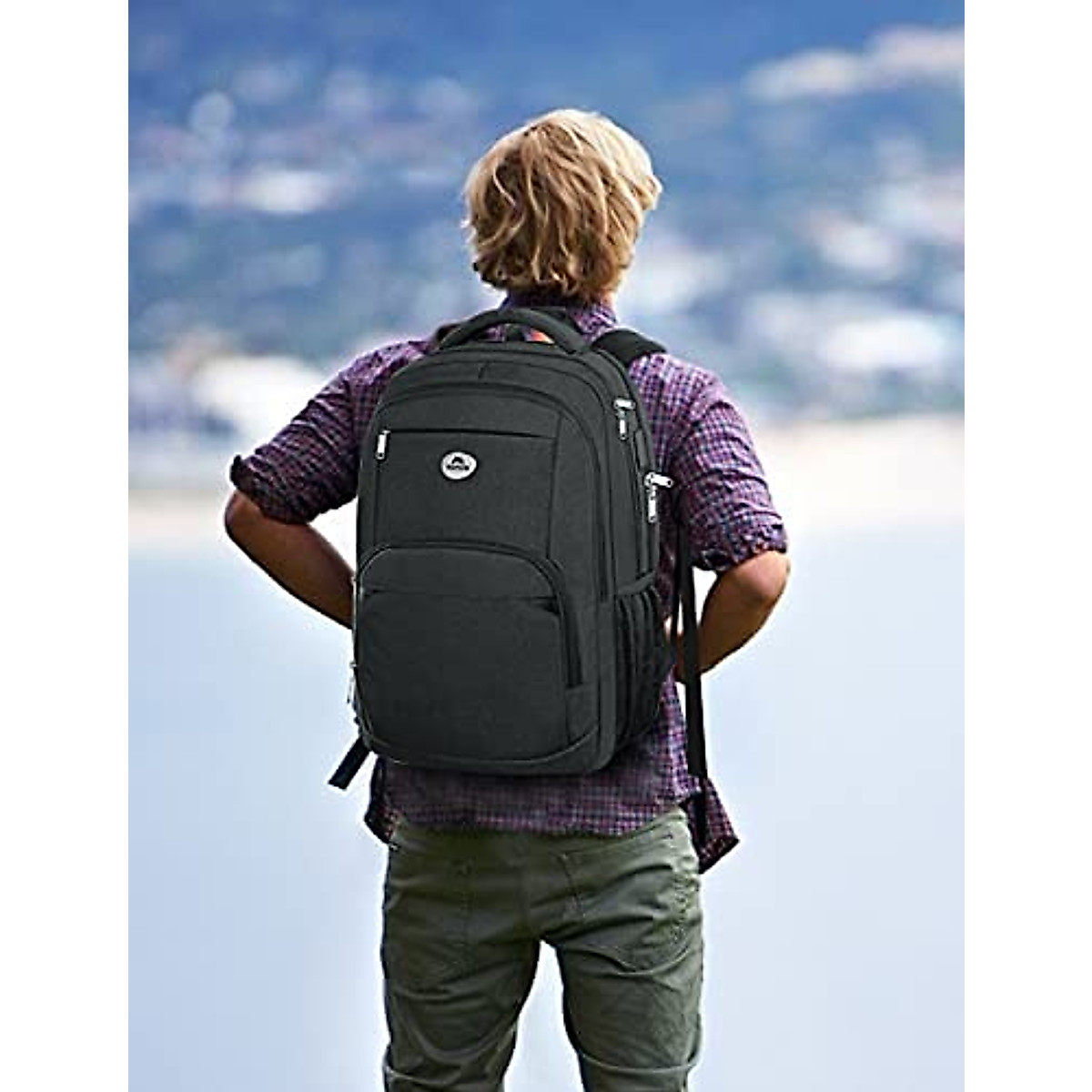 MATEIN Travel Laptop Backpack for Men, Water Resistant Anti-Theft Bag with USB Charging Port Fits 15.6 Inch Computer, Sturdy Work Business Backpacks for Men Women Gifts, Lightweight Casual Daypack