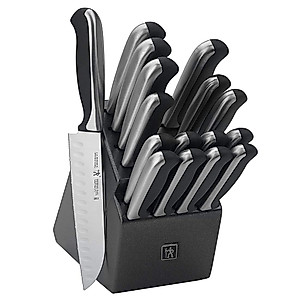 HENCKELS Everedge Plus Knife Block Set, 17 Piece, Black