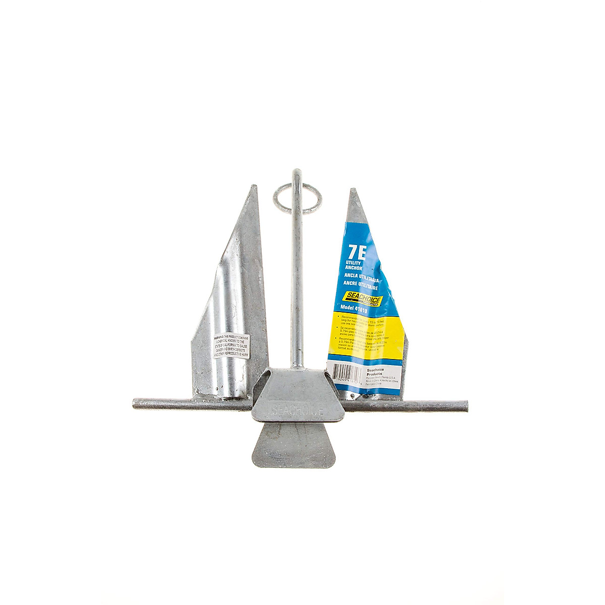Seachoice Utility Anchor w/ Slip Ring, Size 7E, Galvanized Steel