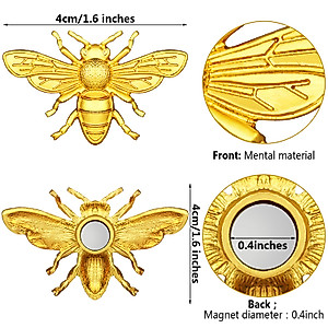 12 Pieces Bees Refrigerator Magnets Bees Fridge Magnets Cute Bee Whiteboard Magnets for Office Whiteboard Fridge Decorations Supplies