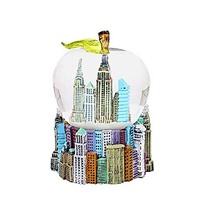 Mini New York City Snow Globe Apple Leaf 2.5 Inch NYC Snow Globe