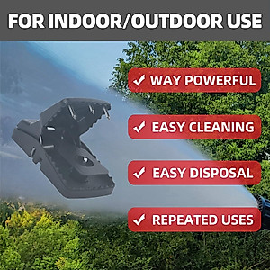 Tensland Unstoppable Rat Traps Indoor Outdoor, Strong Chipmunk Traps Outdoor That Kill, Handle Tougher Rats and Chipmunks, Simple Sturdy and Reusable, 6 Pack