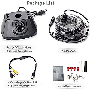 EWAY Third Brake Light Backup Camera Rear View for Dodge Ram Promaster 1500 2500 3500 2014-2019 Rear Roof Mounted Top High Mount Cab Light Marker Lamp Cargo Van Reverse Camera