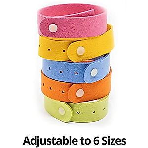 RiptGear Mosquito Bracelets - 15 Pack of Mosquito Bracelets for Kids and Adults, Insect Bracelet, Citronella Wristband - DEET Free Mosquito Wristbands, Camping Accessories