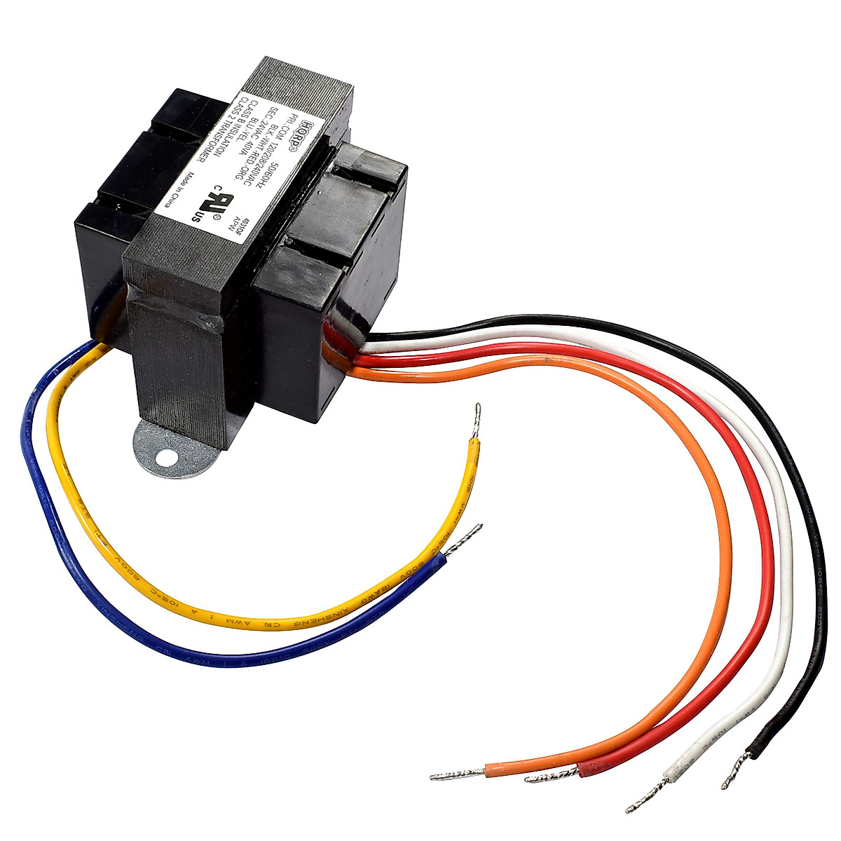 HQRP Transformer Primary 120V-240V, Secondary 24V Compatible with HVAC Furnace, Nest Ecobee Sensi Honeywell Thermostat, Nest Doorbell 120v-240v-to-24v Replacement 40VA Power Supply C(UR) US Certified