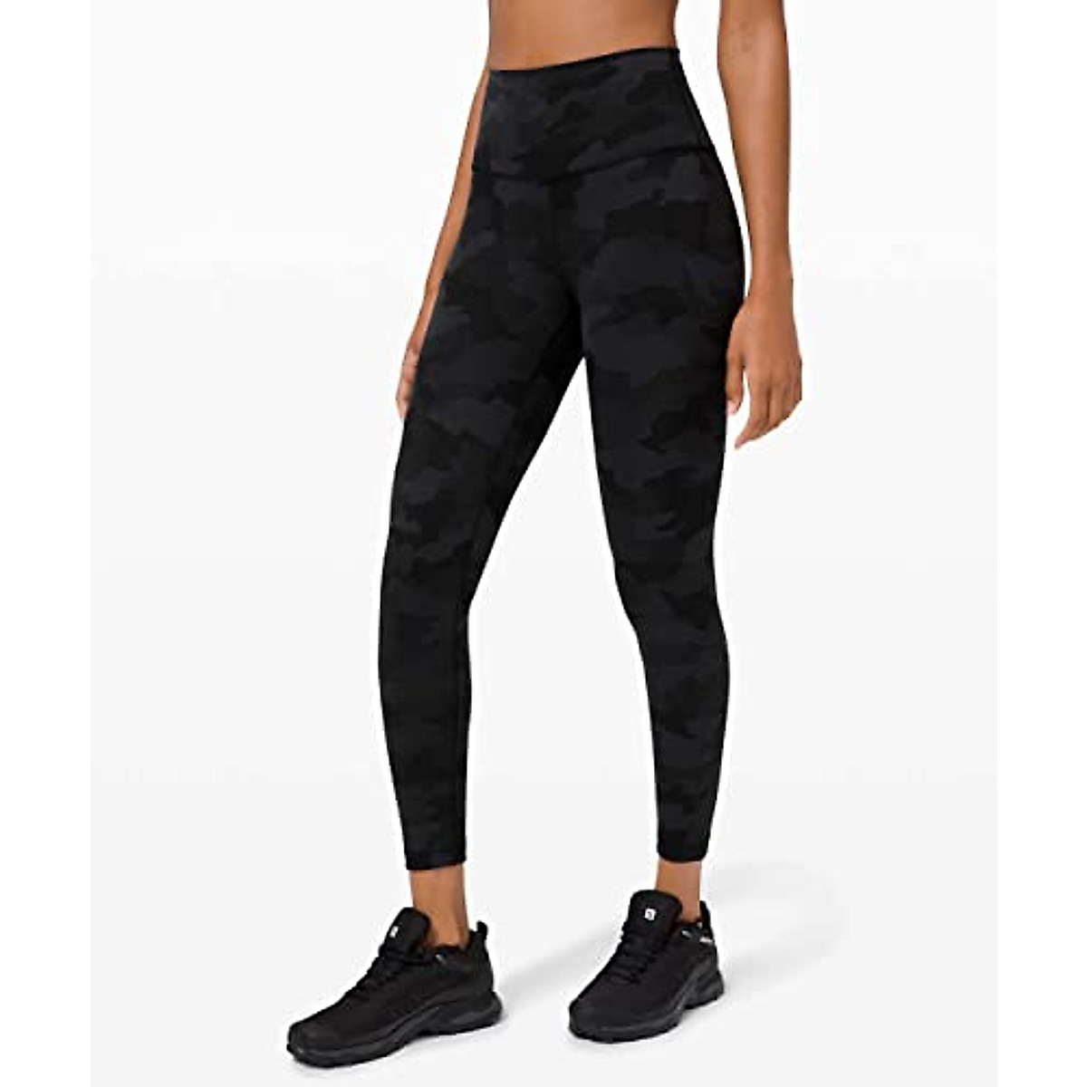 Lululemon Athletica Wunder Train Hi-Rise Tight 25inch (Black Camo, 0)