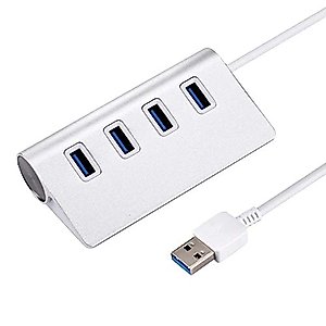 SHYPT One Drag Four Splitter Portable USB Splitter ，USB 3.0 4-Port Multi Hub Splitter Aluminum Adapter