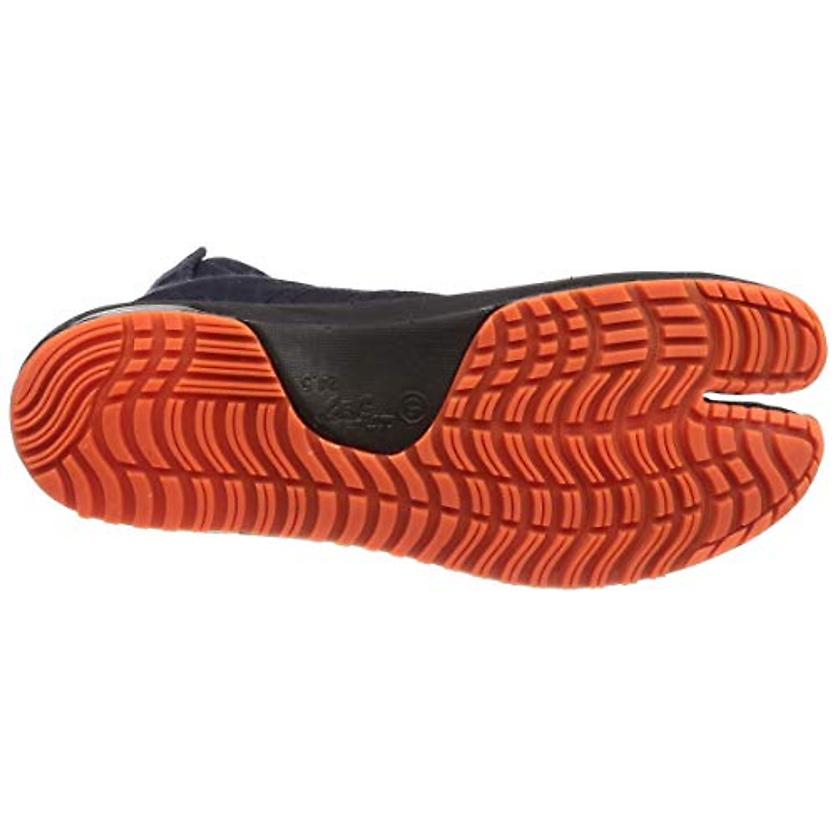 Japanese Cushioned Tabi Shoes Air Jog V 6 Clasps Toe Boots Short Version (12.5 Wide Women/11 Medium Men, Navy)