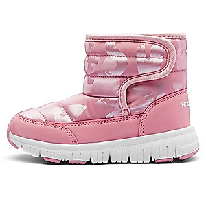 ODOUK Toddler Snow Boots for Girls Boys Cold Weather Outdoor Warm Waterproof Winter Boots Pink Size 4.5