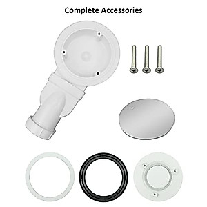 Low Profile Shower Drain Chrome Plated ABS Shower Tray Siphon Slim Drain 90mm 32 L/min Water Flow, Low Profile p Trap Side Drain