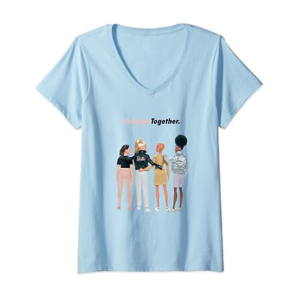 Barbie - Stronger Together V-Neck T-Shirt