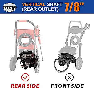 TOOLCY 7/8" Shaft Vertical Pressure Washer Pump - Max 3100 PSI @ 2.5 GPM OEM & Power Washer Pump for Gas Washer - Pre-Filling Gear Oil - More Replacements: Simpson, Ryobi, Honda, etc.