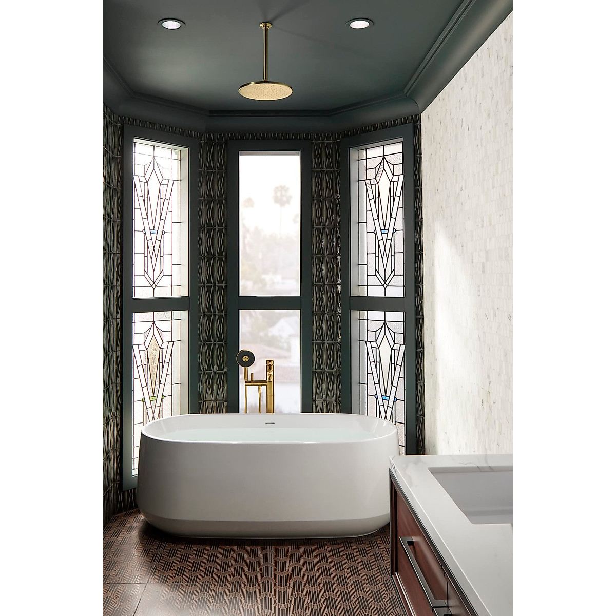 KOHLER 27051-CP Occasion 8" Single-Function Rainhead, Single-Spray Rain Shower Head, Rainfall Shower Head, 2.5 GPM, Polished Chrome