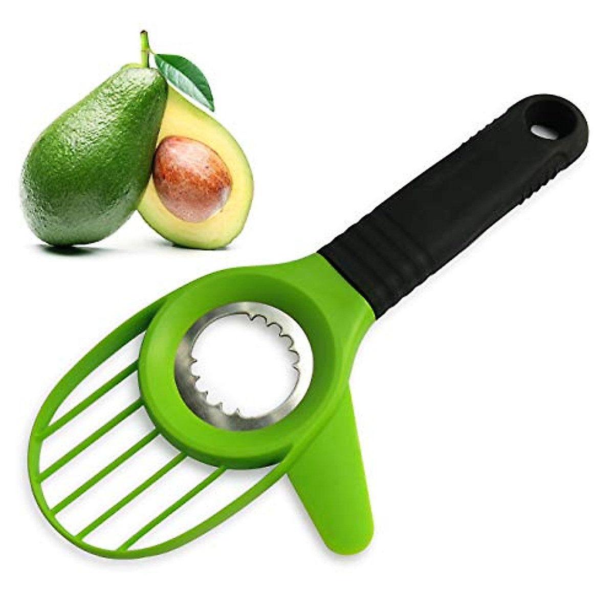 Avocado 3 Piece Set Avocado Slicer, Knife, Peeler, Pitter, Cuber, Dicer, Keeper For Everything That You Will Ever Need For Your Avocados