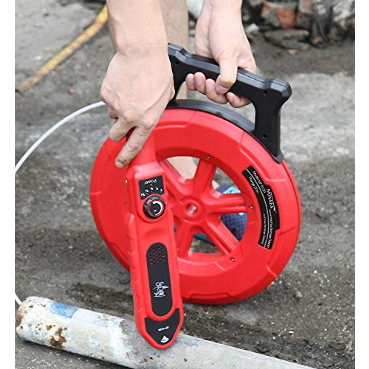 Pipe Locators, 30M/100Ft Pipe Blockage Detector, Handheld Waterproof Sensitivity Adjustable Wall Scanner, Pipeline Blocking Clogging Scanner for PVC Metal Water Pipes (40M)