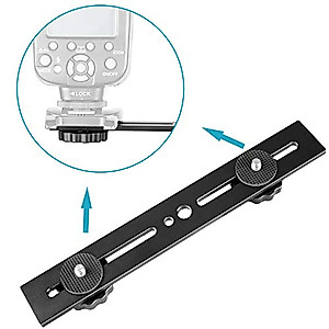 Neewer 8"/20.3cm Dual Camera Mount Tripod Bracket for 3D Stereo Stereoscopic Photography