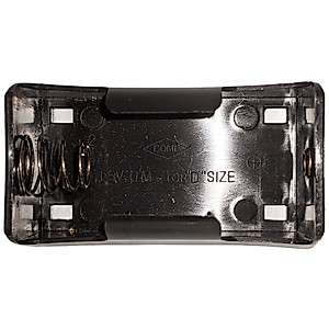 Single D Battery Holder with Solder Lugs, Plastic (2.70" x 1.45 x 1.22")