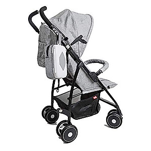 Baby Wipes Dispenser with Diaper Pouch 2 in 1 Portable Travel Clutch with Strap for Carrying Diapers and Wipes On The Go Grey Melange