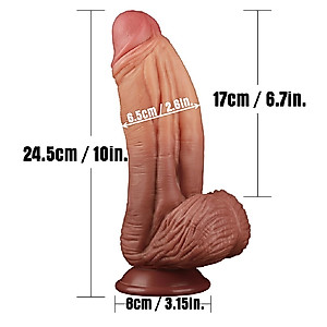 lovetoy 10" Monster Dildo with Dual Density Big Anal Dildo Large Dildo Realistic Huge Suction Cup Dildo Giant Anal Toy Anal Plugs Large Strap On Dragon Thick Dildo Sex Toys for Her