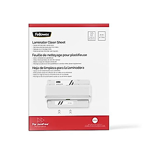 Fellowes Laminator Cleaning Sheets, 10 Pack, 8.5 x 11 in