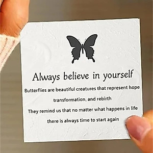 Birsppy BLUGY 2023 Card Butterfly Bracelets for Teen Girls Adjustable String Butterfly Bracelets for Women Cute Butterfly Charm Bracelets