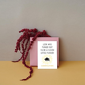 SuperShunhu Funny Graduation Card for Him Her, Graduation Gifts for University, College, PHD, Law School or More, Humorous Congrats Grad Card