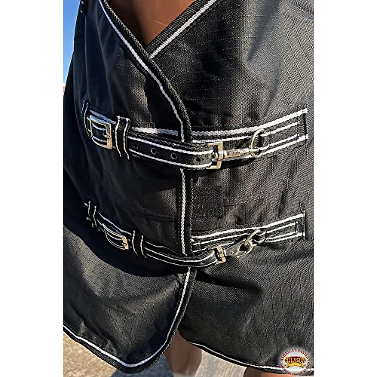 HILASON 1200D Turnout Light Winter Waterproof Rain Sheet Horse Sheet Black | Horse Sheet | Horse Turnout Sheet | Horse Sheets for Winter | Waterproof Turnout Sheets for Horses