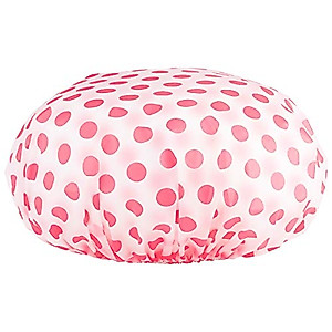 Keeygo 6 PCS Shower Caps, Large Reusable Elastic 100% Waterproof Bathing Hair Cap for Women Beauty, Hair Spa, Home Hotel Travel Use