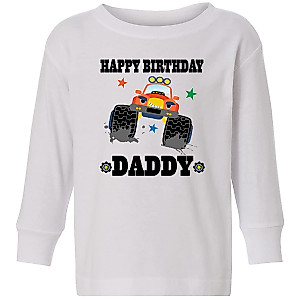 inktastic Happy Birthday Daddy Toddler Long Sleeve T-Shirt 4T White 3fdd5
