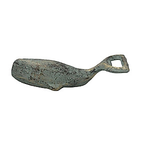 Hampton Nautical Cast Iron Whale Bottle Opener, 7", Rustic Bronze