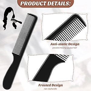 Kritkin 100 Pcs Combs Bulk Individually Wrapped Disposable Comb Long Handle Plastic Comb for Homeless Hotel Shelter Charity Church Travel Hair Accessories, Black
