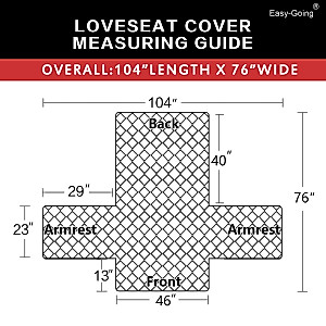 Easy-Going Reversible Loveseat Couch Cover for 2 Cushion Couch Sofa Cover for Dogs Water Resistant Furniture Protector with Foam Sticks Elastic Straps for Pet (Loveseat, Chocolate/Beige)