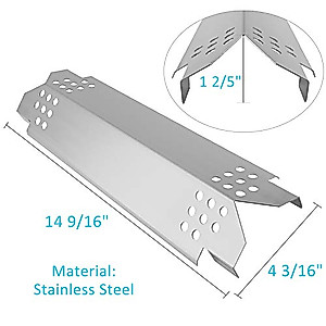 BBQration Stainless Steel Replacement Kit for 4-Burner Nexgrill 720-0830H, 720-0888, 720-0894F, Replacement Parts for Home Depot Nexgrill 720-0830H, Burner Tubes, Heat Shield Tent and Igniters Kit