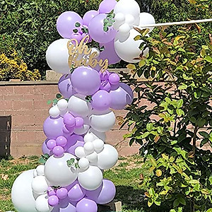 Janinus Pastel Purple Balloons Purple Party Balloons 12 Inches 50 PCS Light Purple Party Balloons Pastel Purple Latex Balloons Birthday Balloons For Party