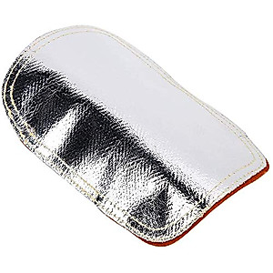 Welding Hand Pad, Leather Aluminized Back Heat Shield Split Cowhide