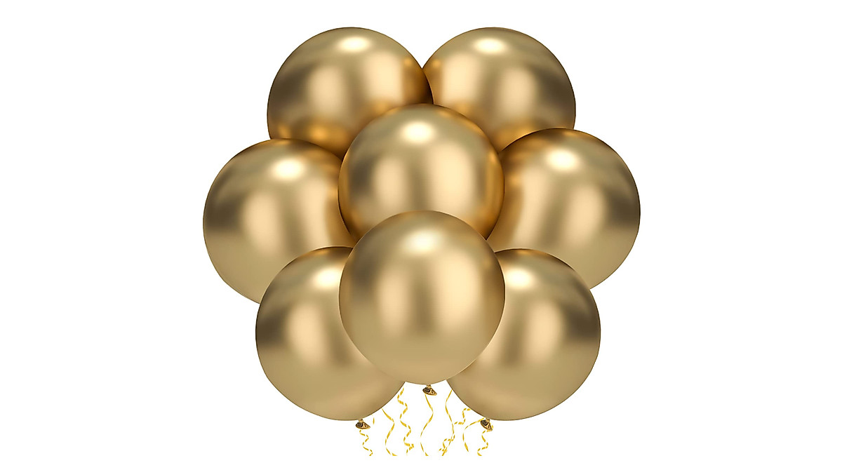 Gold Metallic Chrome Balloons - Perfect for Any Event