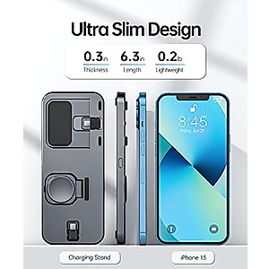 LERCIOR Apple Devices Portable Three-in-one Charging Station Apple Watch 7/6/SE/5/4/3/2/1 Charger Stand, iPhone AirPods Pro 3/2/1 Charging Base Foldable Charger-Gray
