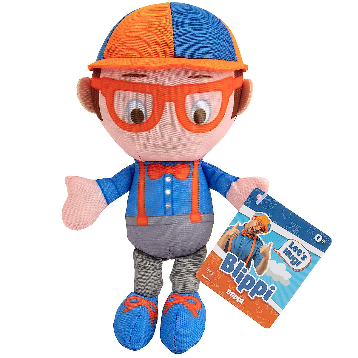 Blippi 7" Fireman, Construction Worker, & Original Character Plush Figures 3-Pack - Officially Licensed - Quality & Soft Collectible Toy - Great Gift for Kids, Boys & Girls - Set of 3