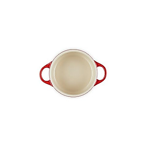 Le Creuset Noël Collection Stoneware Mini Cocotte with Star Knob, 24 oz., Cerise