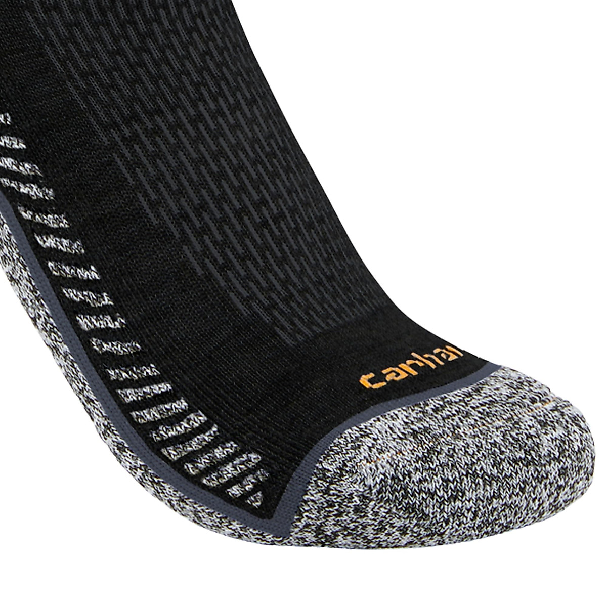 Carhartt Men's Force Performance Work Socks 3 Pair Pack, Black, X-Large